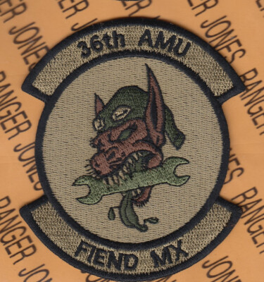 USAF 36th AMU Aircraft Maintenance Unit Fighter 4" OCP NO HOOK patch B ...