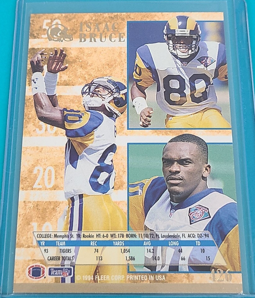 1994 Ultra #426 Isaac Bruce Los Angeles Rams Football Card W1 | eBay