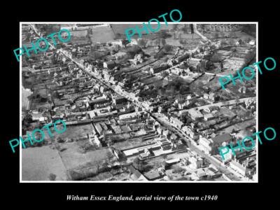 OLD 6 X 4 HISTORIC PHOTO OF WITHAM ESSEX ENGLAND AERIAL VIEW OF TOWN ...