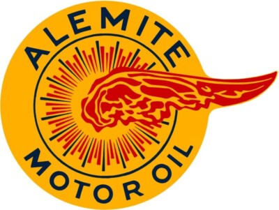 Alemite Motor Oil Winged Logo NEW Sign 40" Wide Diecut USA STEEL | eBay