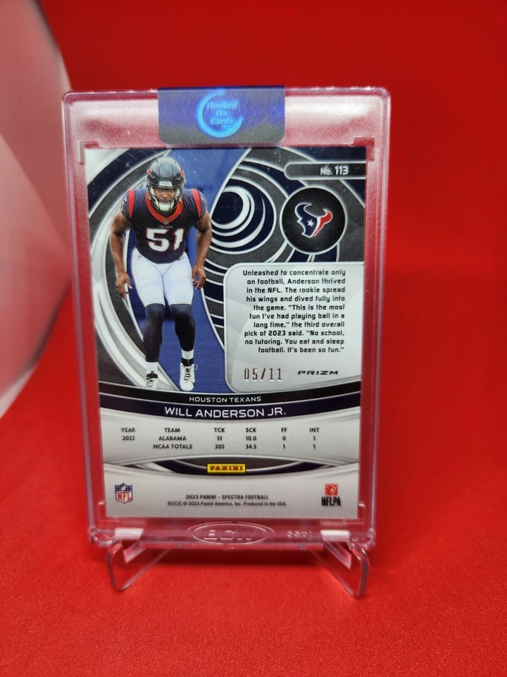 2023 Spectra Will Anderson Jr. Silver Wave 5/11 FOTL Texans 🔥🔥 ROTY | eBay