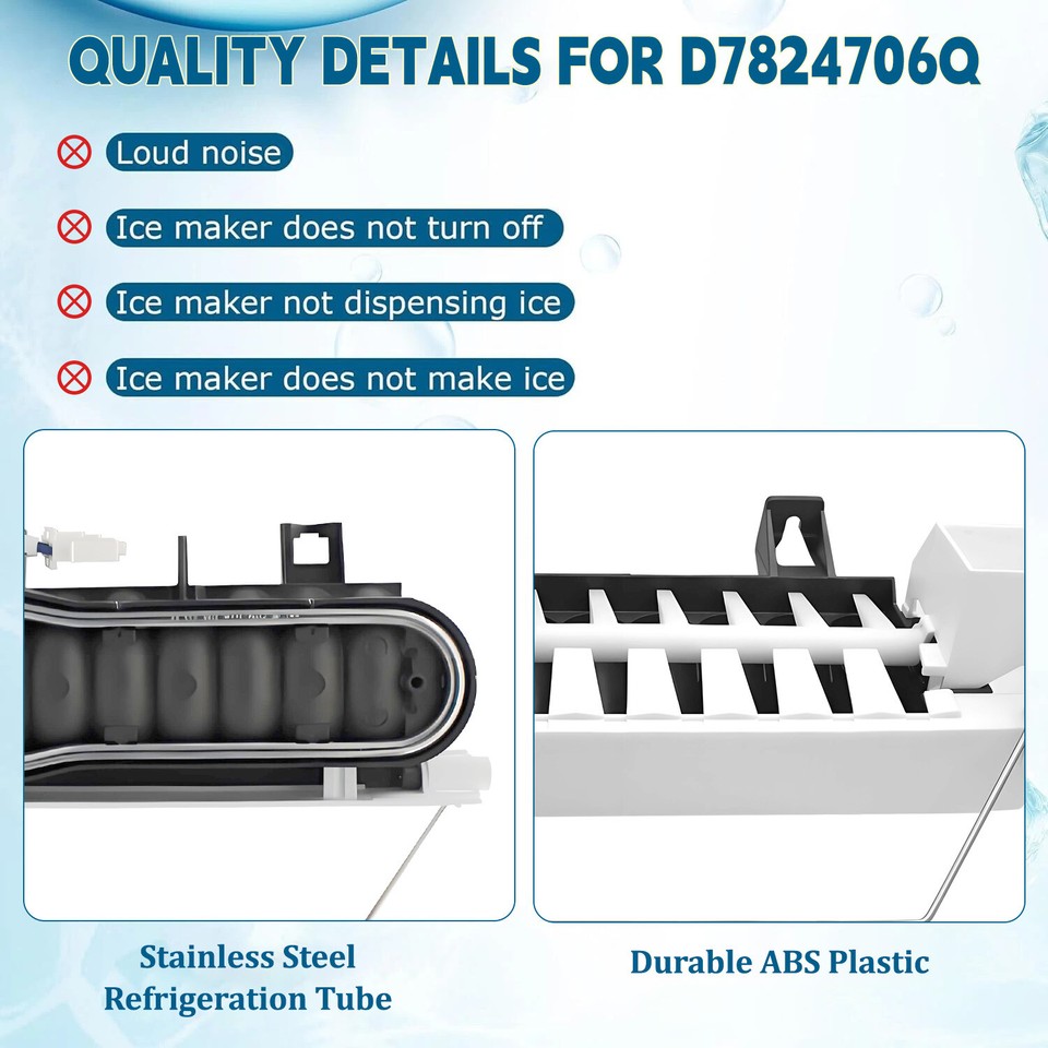 Refrigerator Icemaker for Maytag Amana Jenn Air Whirlpool D7824706Q ...