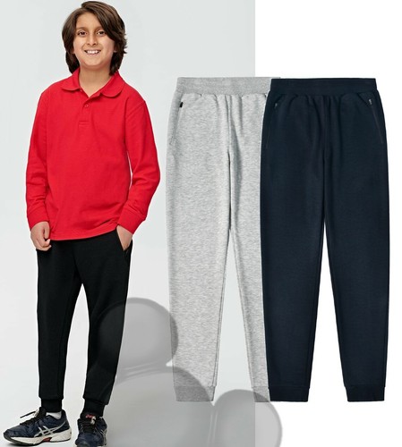 Boys Track Pants Size 4 6 8 10 12 14 Trackpants Trackies Black Grey ...