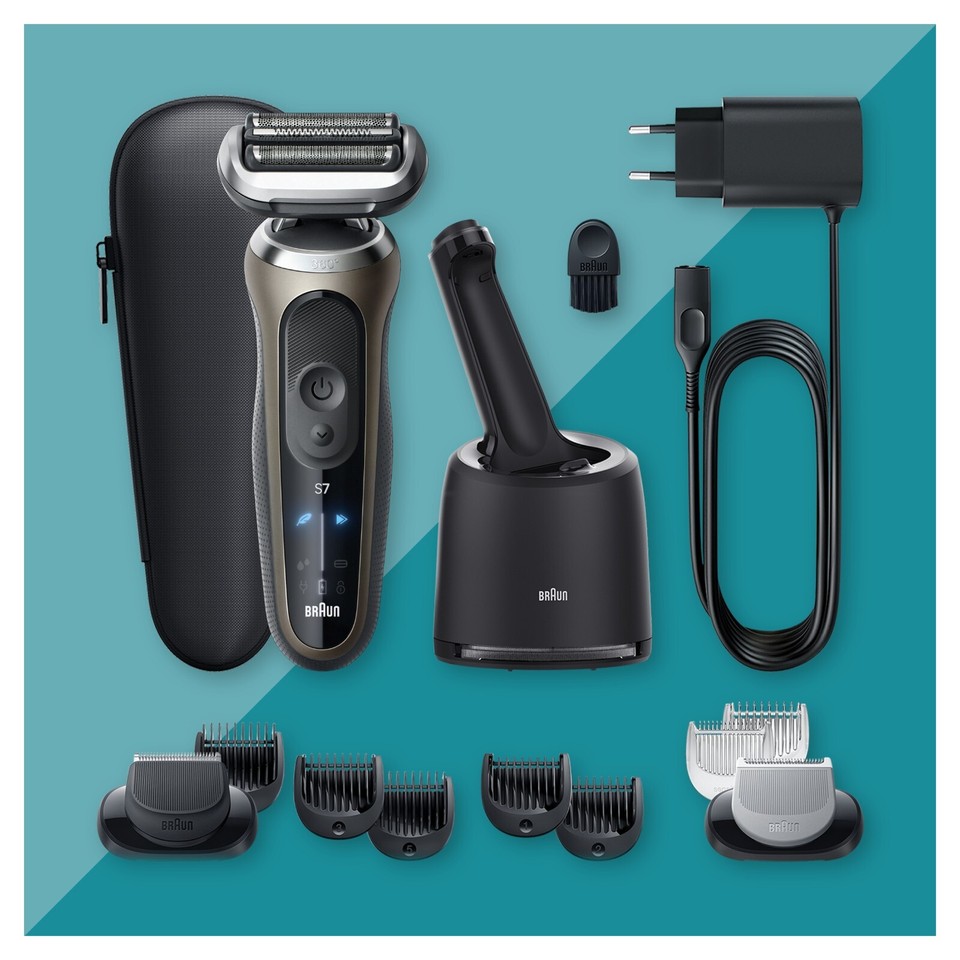 Braun Electric Shaver, With SmartCare Center, Gold, Series 7 72-C7650cc ...