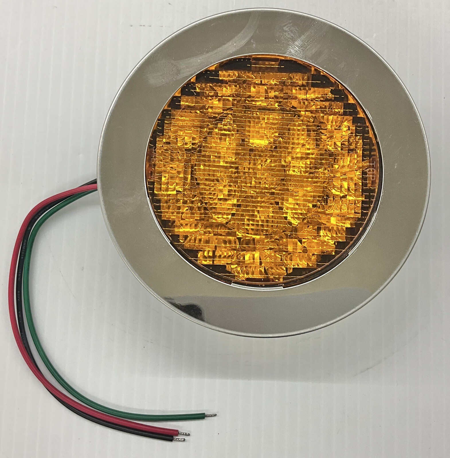 Star SVP Light Bar LED Strobe Round 4” Flashing Amber Chrome Ring | eBay