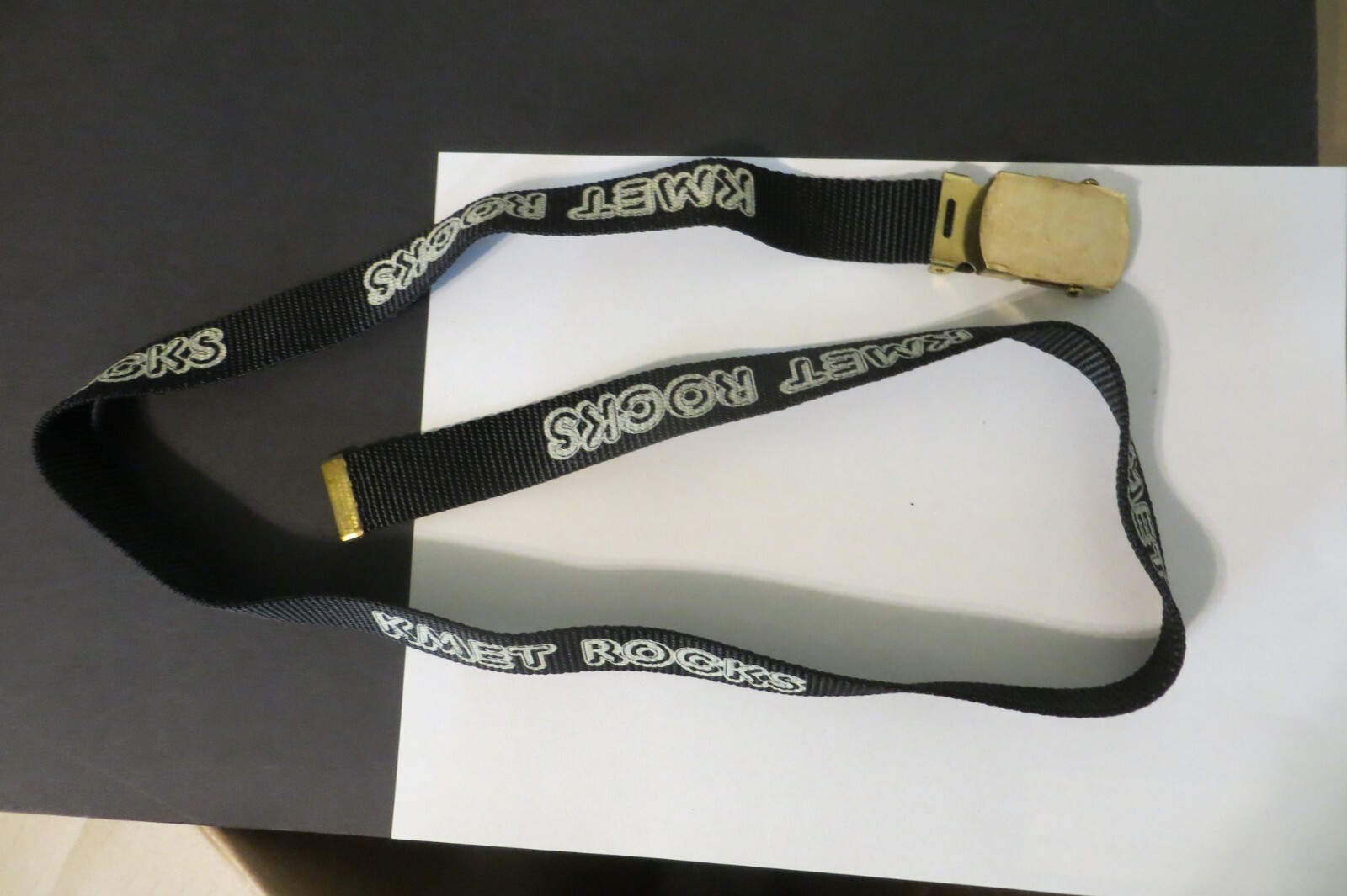 KMET 94.7 Brass Buckle Black Belt Rock N Roll Very Rare KMET item | eBay