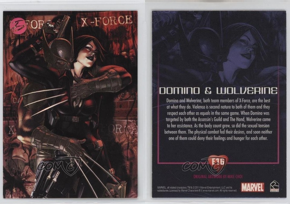 2011 Rittenhouse Marvel Dangerous Divas Embrace Foil Domino & Wolverine ...