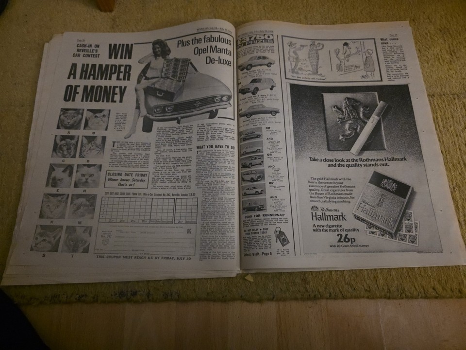 Reveille Newspaper July 24th - 30th 1971 | eBay UK