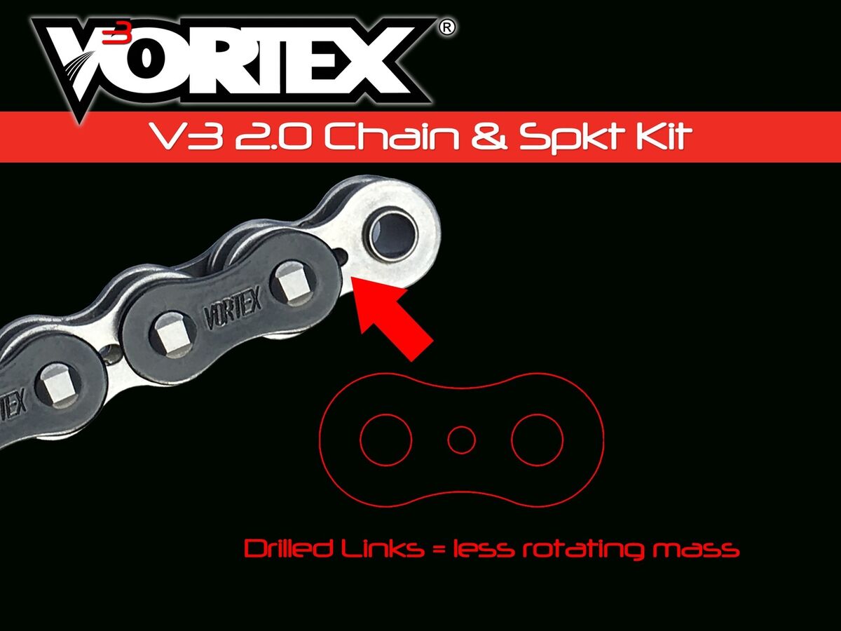 V3 Chain & Sprocket Kit Black SX Chain 520 15/45 Black Steel V3 Chain & Sprocket Kit Black SX Chain 520 15/45 Black Steel