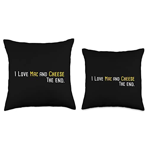 I Love Mac and Cheese-Cheesy Macaroni Foodie Food Lover Throw Pillow ...