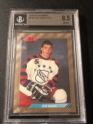 1992-93 Bowman Joe Sakic #240 HOF BGS 8.5 | eBay
