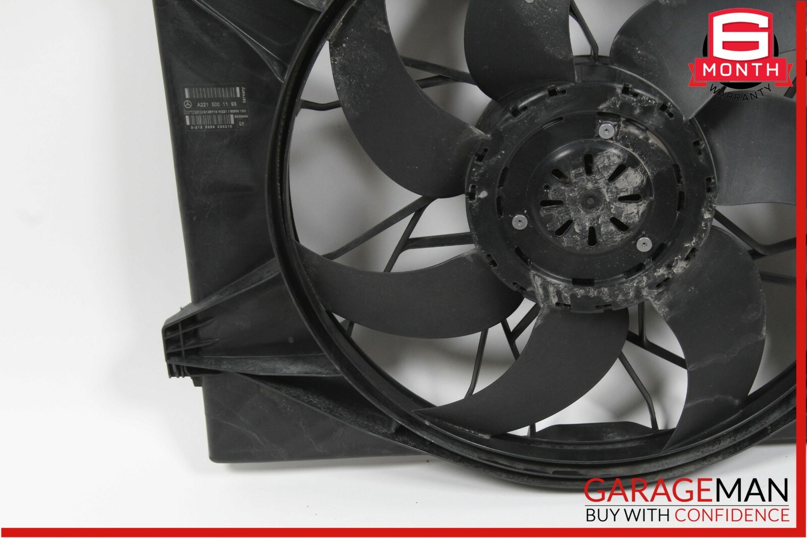 10-13 Mercedes W221 S550 CL550 Engine Cooling Fan Shroud Motor Assembly ...