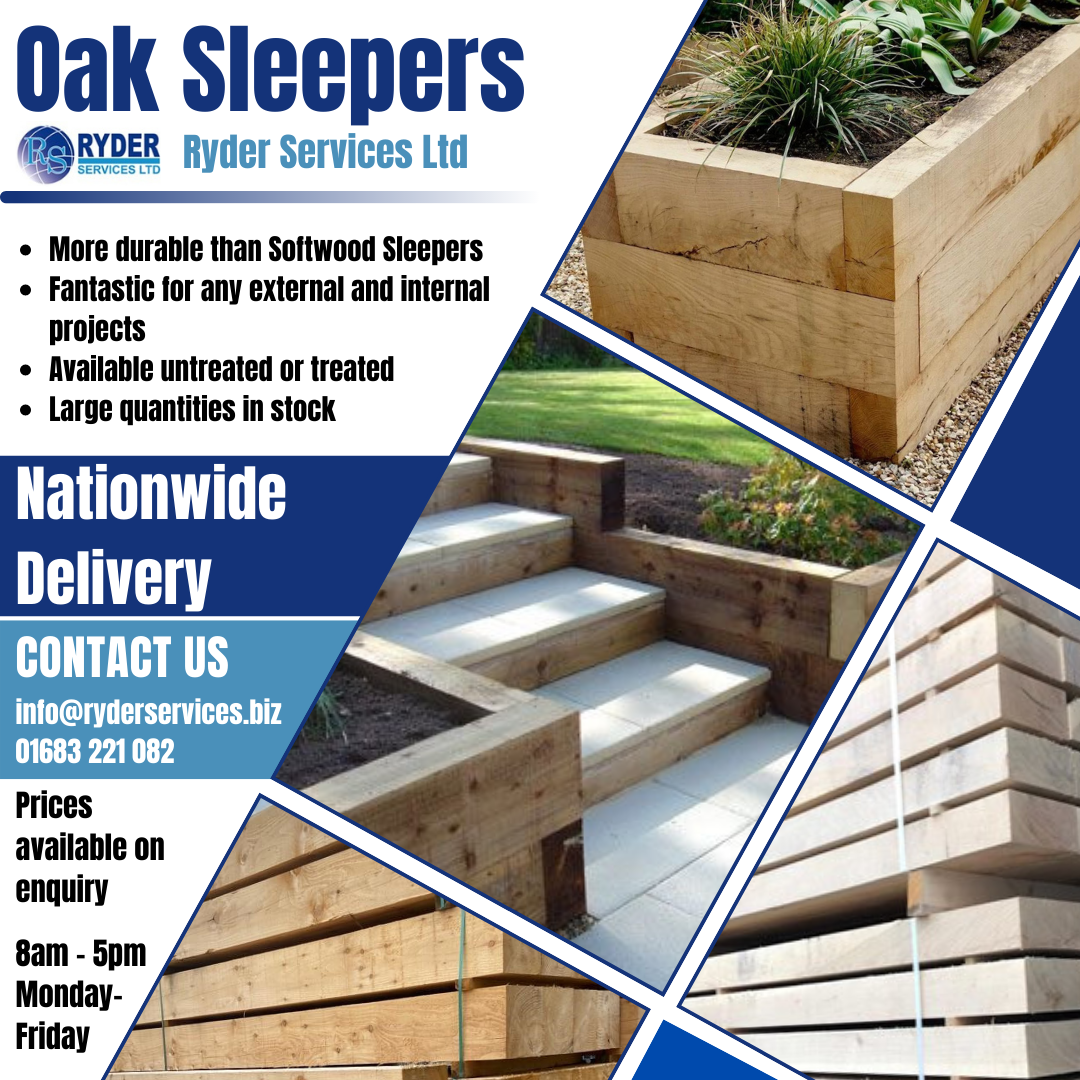 Untreated Oak Sleepers 100 x 200 x 2400 mm | eBay UK