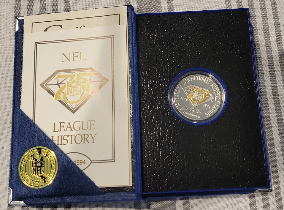 SUPER BOWL 29 GAME COIN NFL 75TH ANNIVERSARY WITH COA AND CASE | eBay
