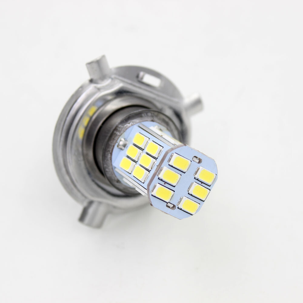 DC 6V H4 LED Motorcycle Headlight Bulb 6W 800LM 6500K White High/Low ...