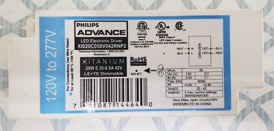 PHILIPS XITANIUM 20W LED ELECTRONIC DRIVER XI020C050V042RNP2 DIMMABLE ...