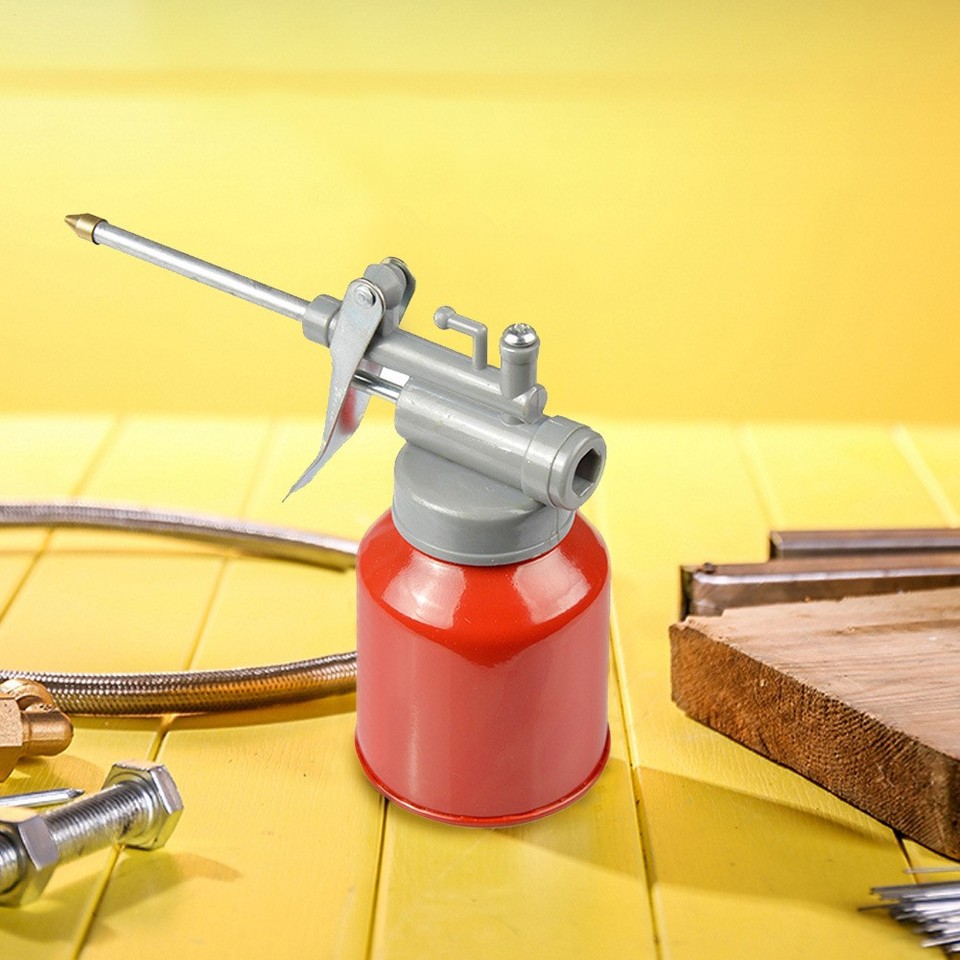 250ml Oil Can High Pressure Hand Pump Oiler Lubrication Metal Gun For ...