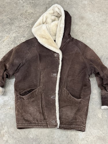 Vintage Wilsons Adventure Bound Suede Leather Shearling Sherpa Jacket ...