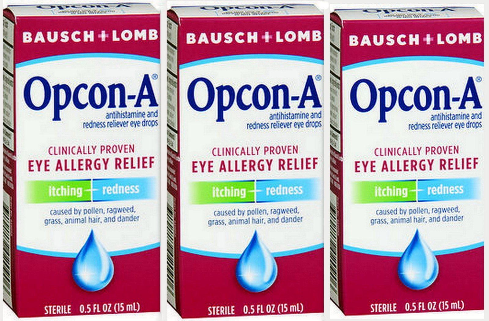 B&L Opcon-A Eye Allergy Relief 15ml ( 3 pack ) __ | eBay