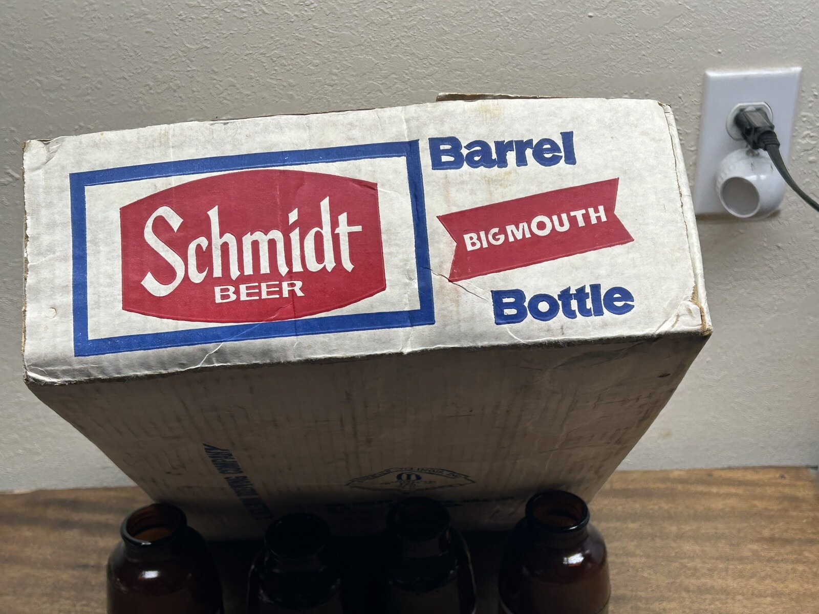 Vintage Schmidt's Barrel Wide Mouth Glass Beer Bottles w/ Labels ...