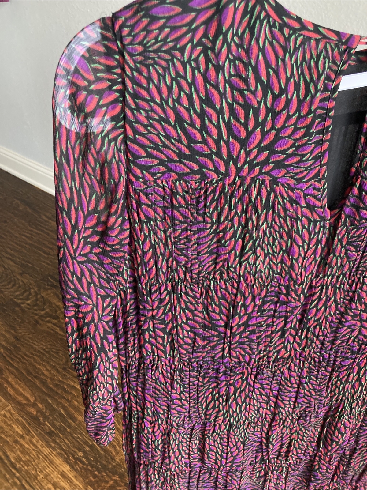 ba&sh BASH Mini Dress Grace Ruffle Womens Size XS/US Purple Print | eBay
