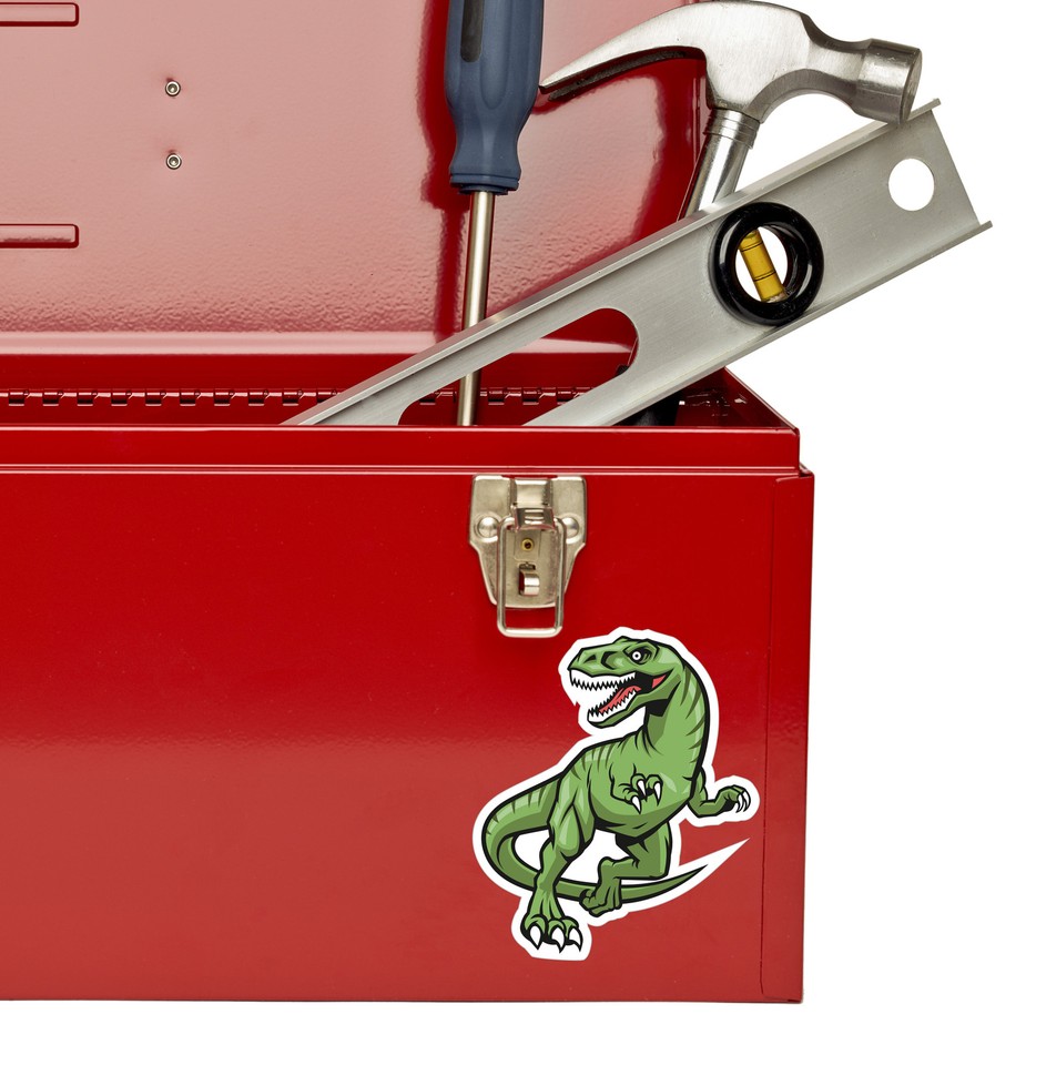2 x Glossy Vinyl Stickers - T-Rex Dinosaur Cool Kids Laptop Funny Decal ...