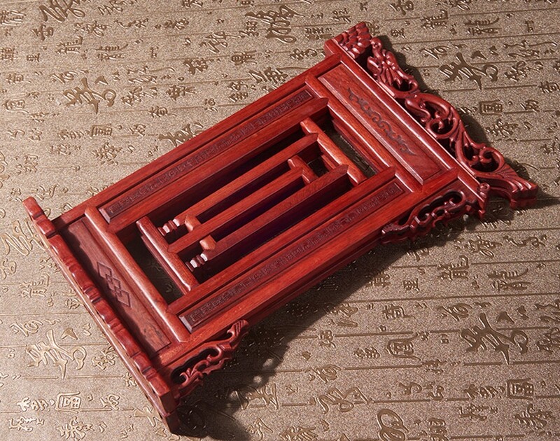 Rosewood Carved Study Book Easel Stand Bible Reading Display Holder ...