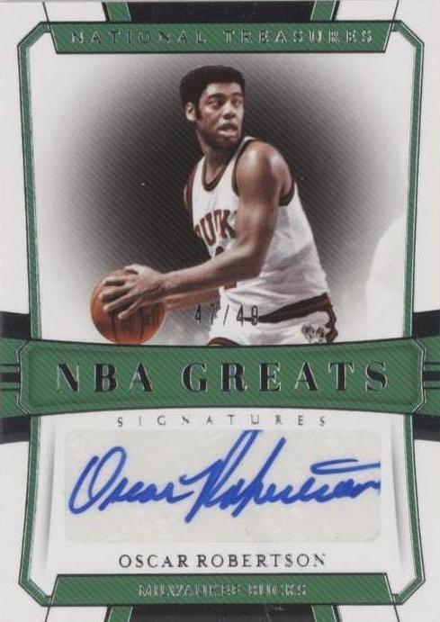 2018-19 Panini National Treasures - Nba Greats Signatures Oscar ...
