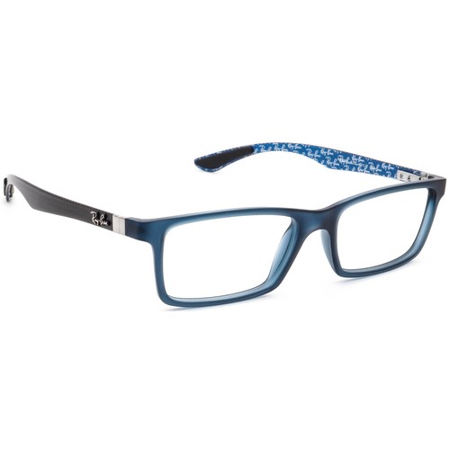 Ray-Ban Eyeglasses RB 8901 5262 Blue/Exposed Carbon Fiber Rectangular ...