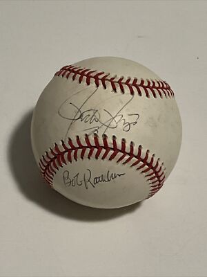 Rick Rizzs Bob Rathbun Autographed/Signed Baseball Detroit Tigers 92-94 ...