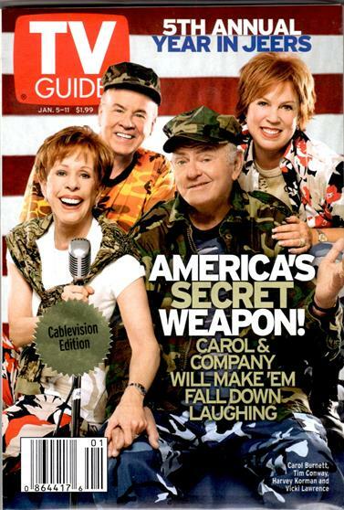 TV GUIDE 2002 - CAROL BURNETT - TIM CONWAY - HARVEY KORMAN - VICKIE ...