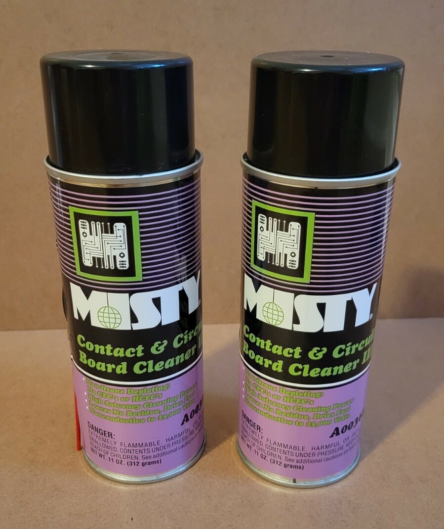 2 (Two) MISTY A00368 Contact & Circuit Board Cleaner III Spray Aerosol ...