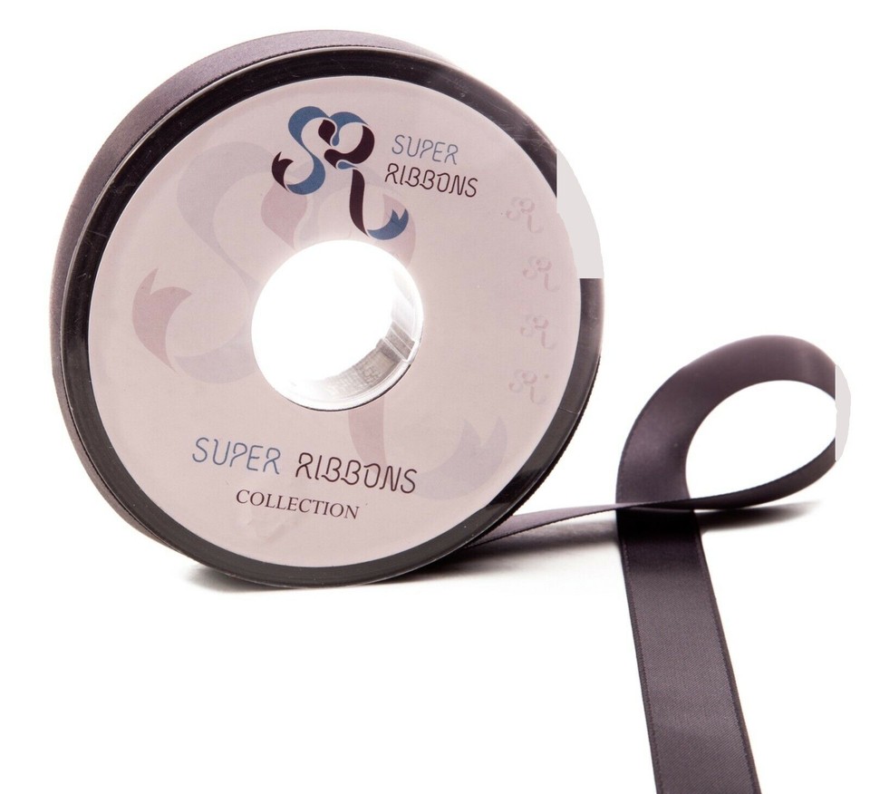 Satin Ribbon Reels Rolls Double Sided Face 20/50 Metre Plain Width 3 ...