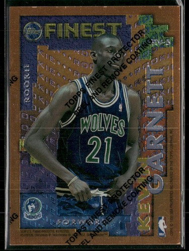 1995-96 Topps Finest Rookie / Veteran #RV-5 Kevin Garnett ROOKIE / Tom ...