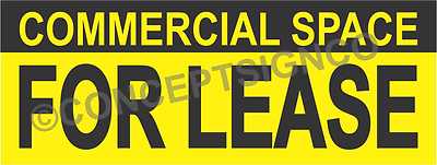 2'X5' COMMERCIAL SPACE FOR LEASE BANNER Outdoor Sign Real Estate ...