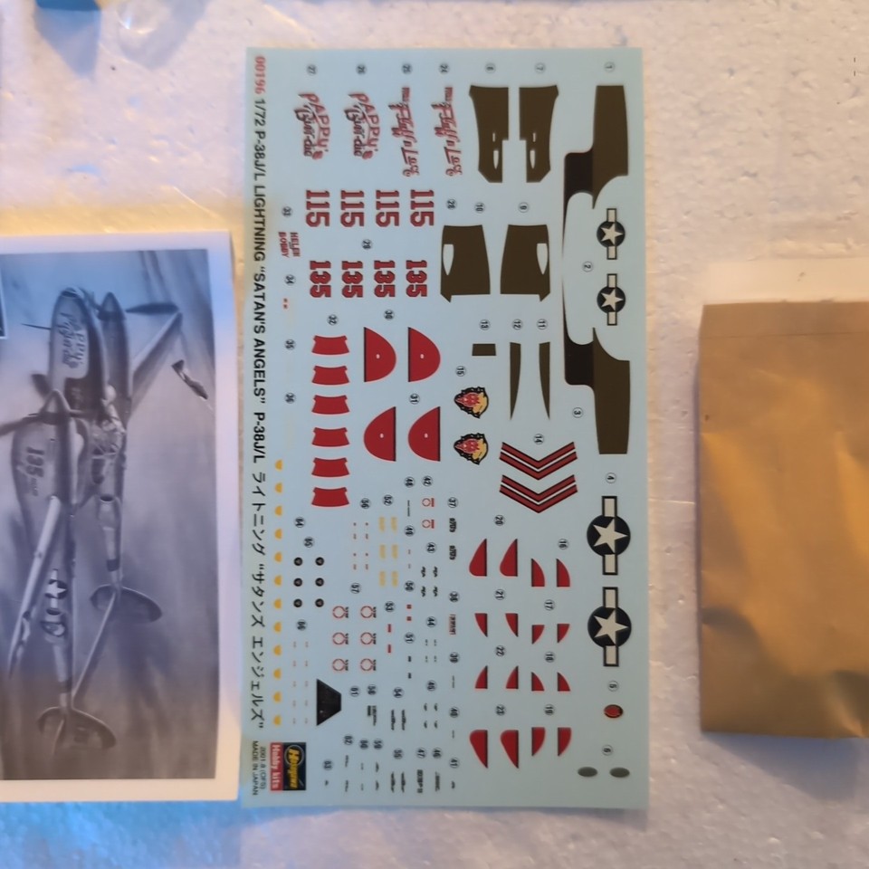 Hasegawa P-38J/L Lightning ' Satan's Angels' 1:72 Scale #00196 Japan | eBay