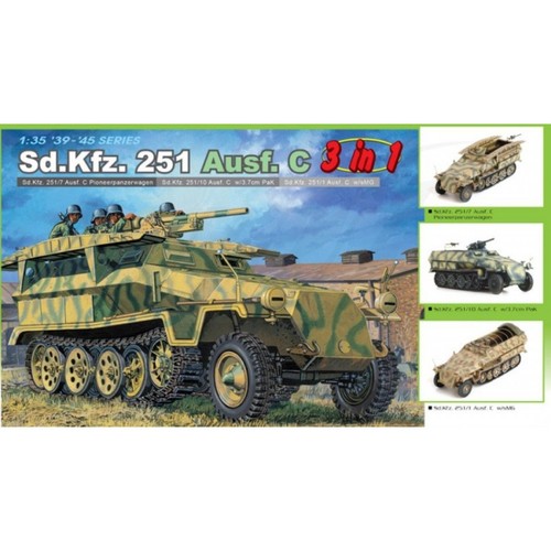 [DE] DRAGON SD KFZ 251/10 3.7cm PAK 3 KIT 1:35 - D6224 89195862242| eBay