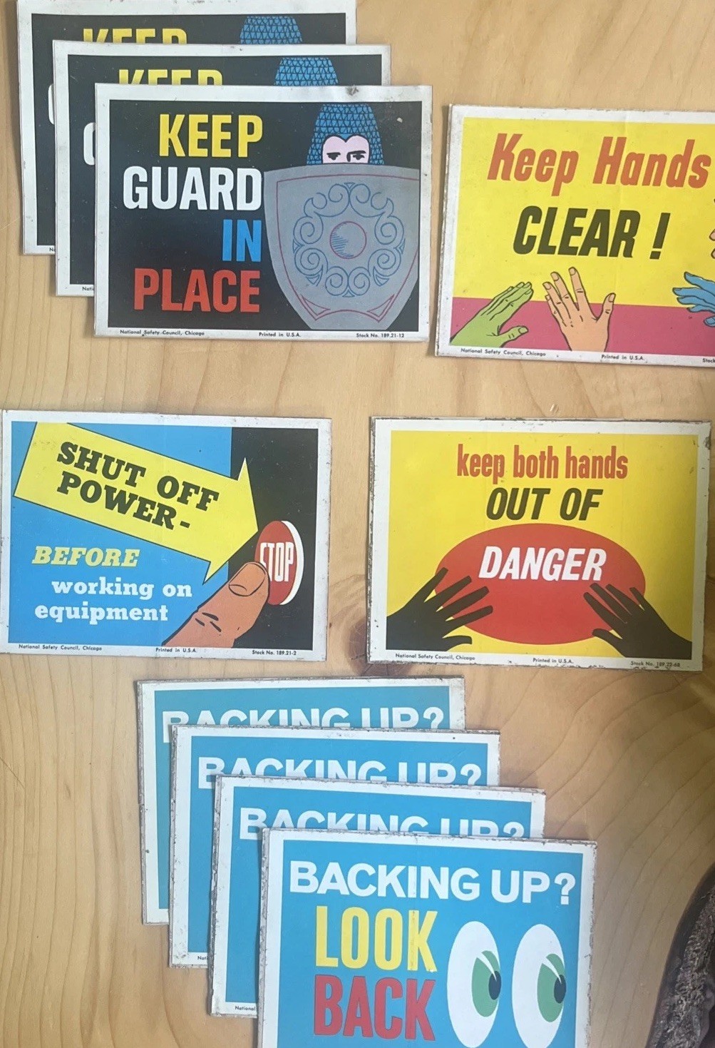 LOT of 10 Vintage National Safety Council 6" Stickers Chicago, IL | eBay