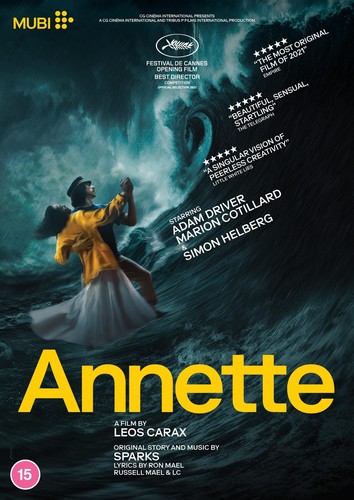 Annette (DVD) Adam Driver Marion Cotillard Simon Helberg Ron Mael ...