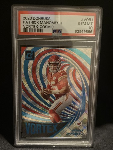 Patrick Mahomes II - 2023 Donruss Vortex Cosmic /100 - POP 7 SP - PSA ...