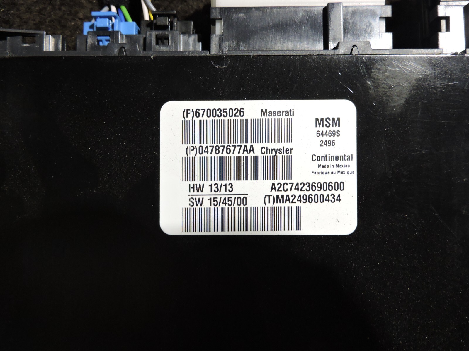 2014-17 MASERATI GHIBLI FRONT DRIVER HEATED SEAT CONTROL MODULE ...