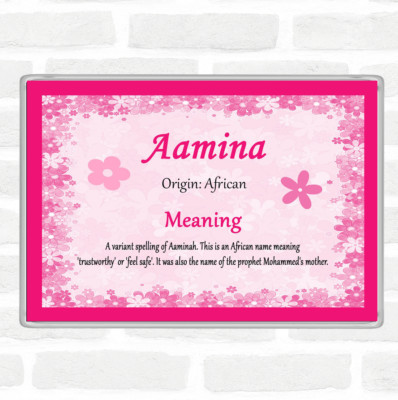Aamina Name Meaning Jumbo Fridge Magnet Pink | eBay UK