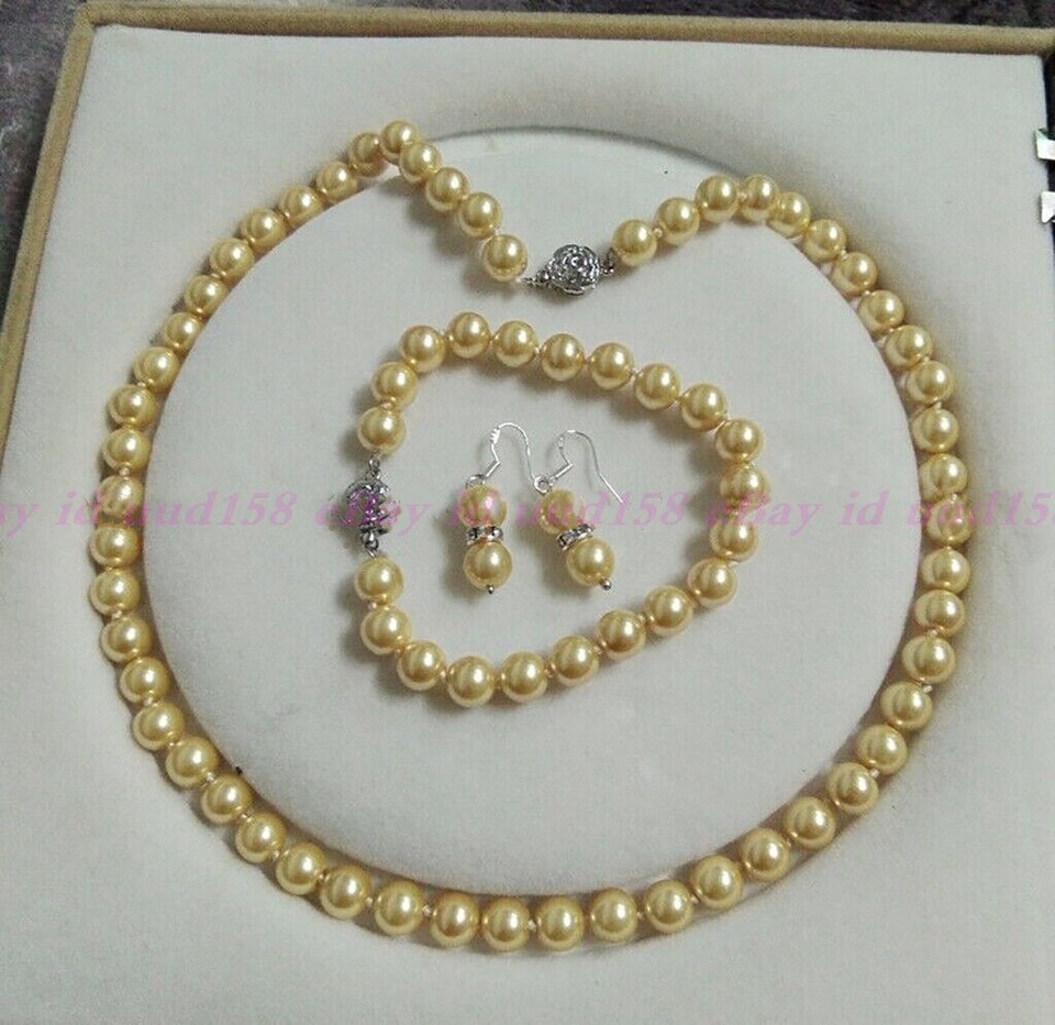 8mm Multi-Color Akoya Shell Pearl Round Beads Necklace Bracelet ...