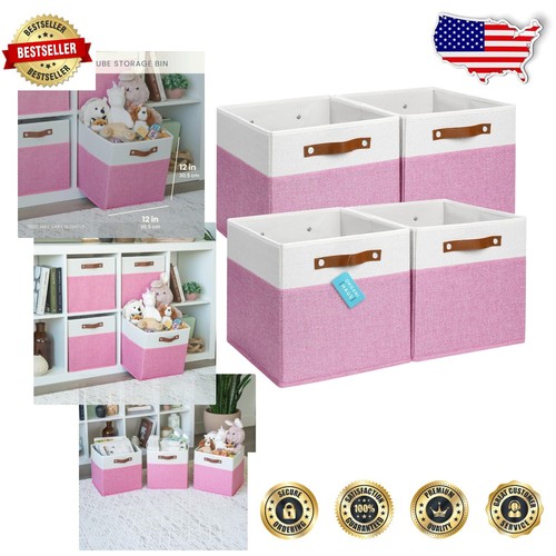 Versatile 12x12 Fabric Organizer Cubes - Set of 4 for Stylish Storage Solutions | eBay