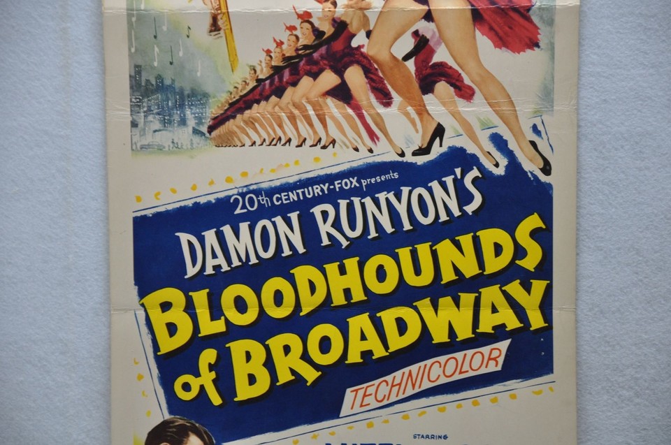 Bloodhounds of Broadway Original Insert Movie Poster Mitzi Gaynor Scott ...