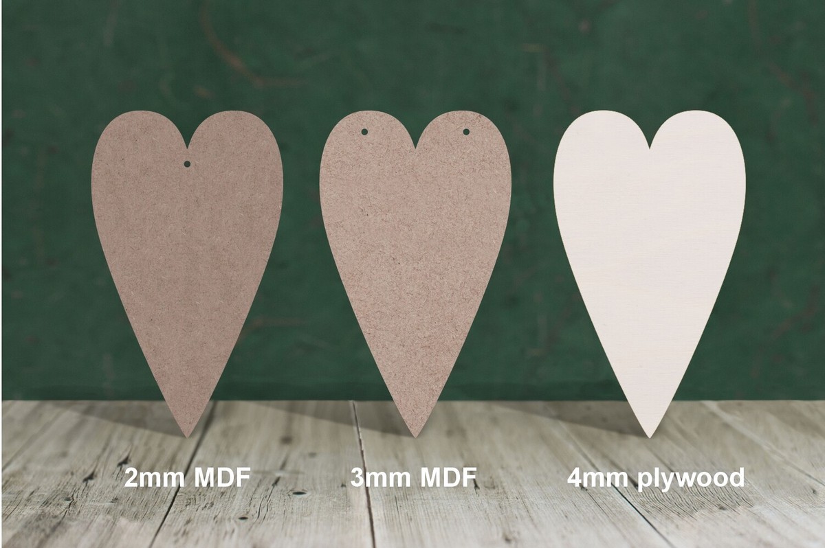 Wooden Heart Cutouts Plain Wooden Heart Gift Tags With Hole 7cm