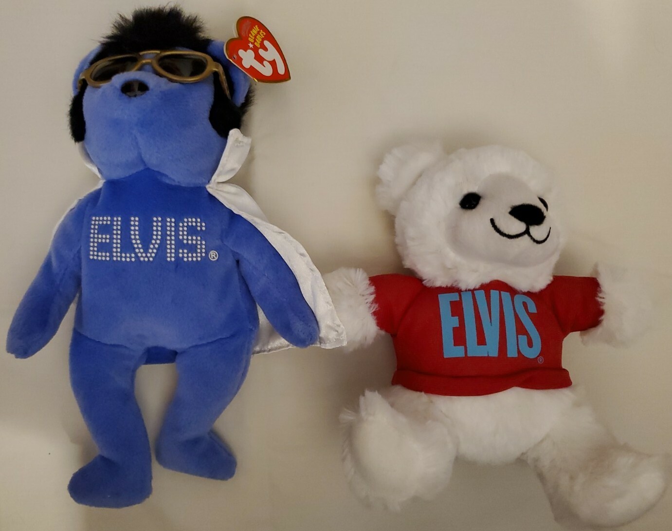 ELVIS Bear Plush Lot - Ty Beanie Baby & Elvis Signature Product Bear | eBay