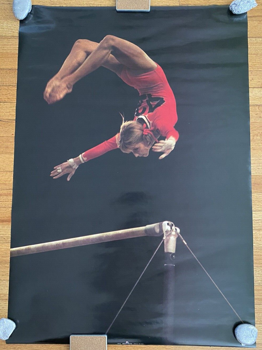 Rare 1980's Olga Korbut Performs Korbut Flip Original Poster 25.5"x 38. ...