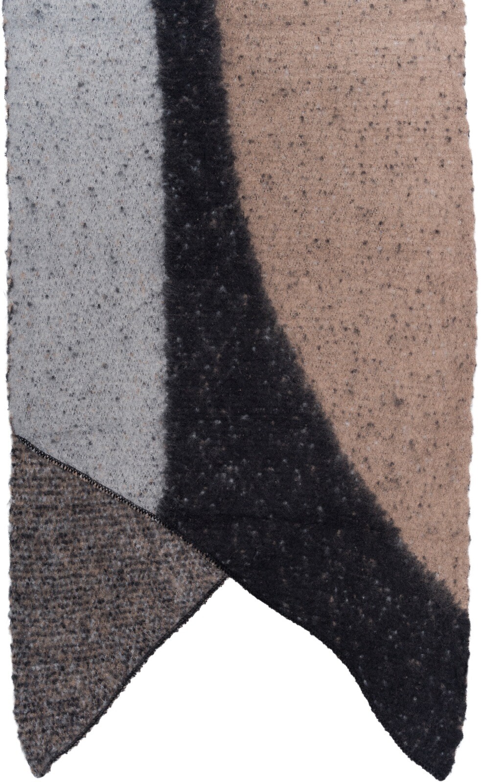 Damen weicher 3-Farbiger Web Schal in asymmetrischer Form, warme Winter ...