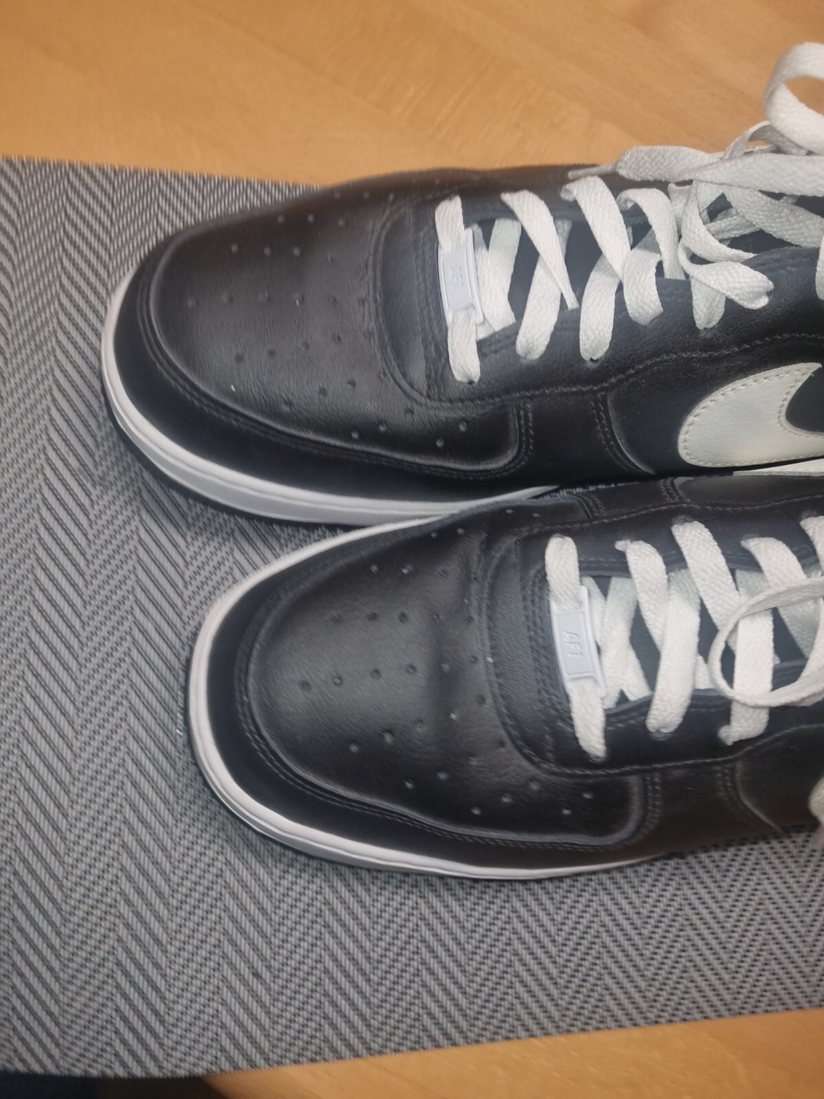 Nike ID Air Force 1 JJK Herrenschuhe Sneakers Schwarz Weiß Gr.49,5 ...